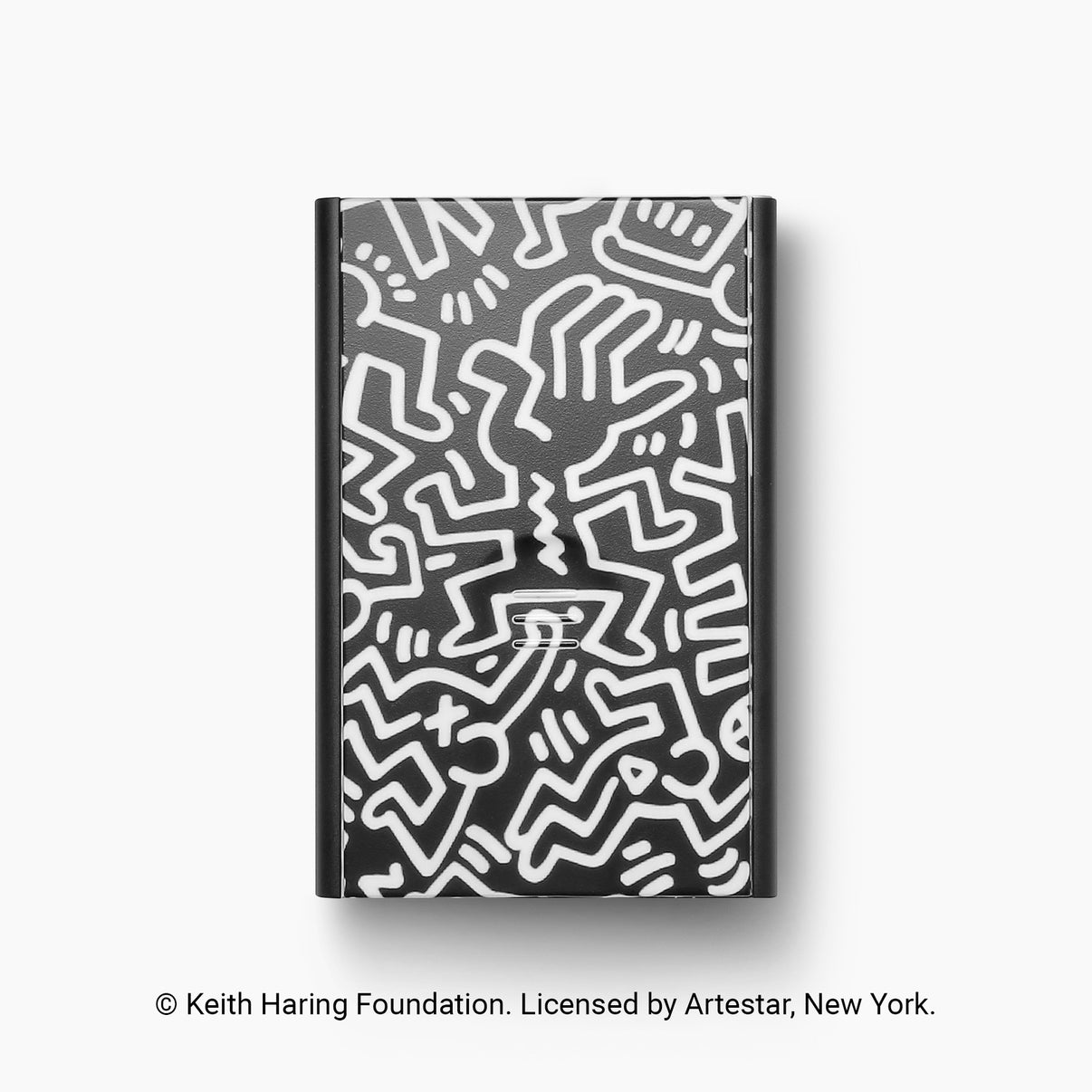 Automatic card holder SLIDER | Collab Keith Haring White – ÖGON Design