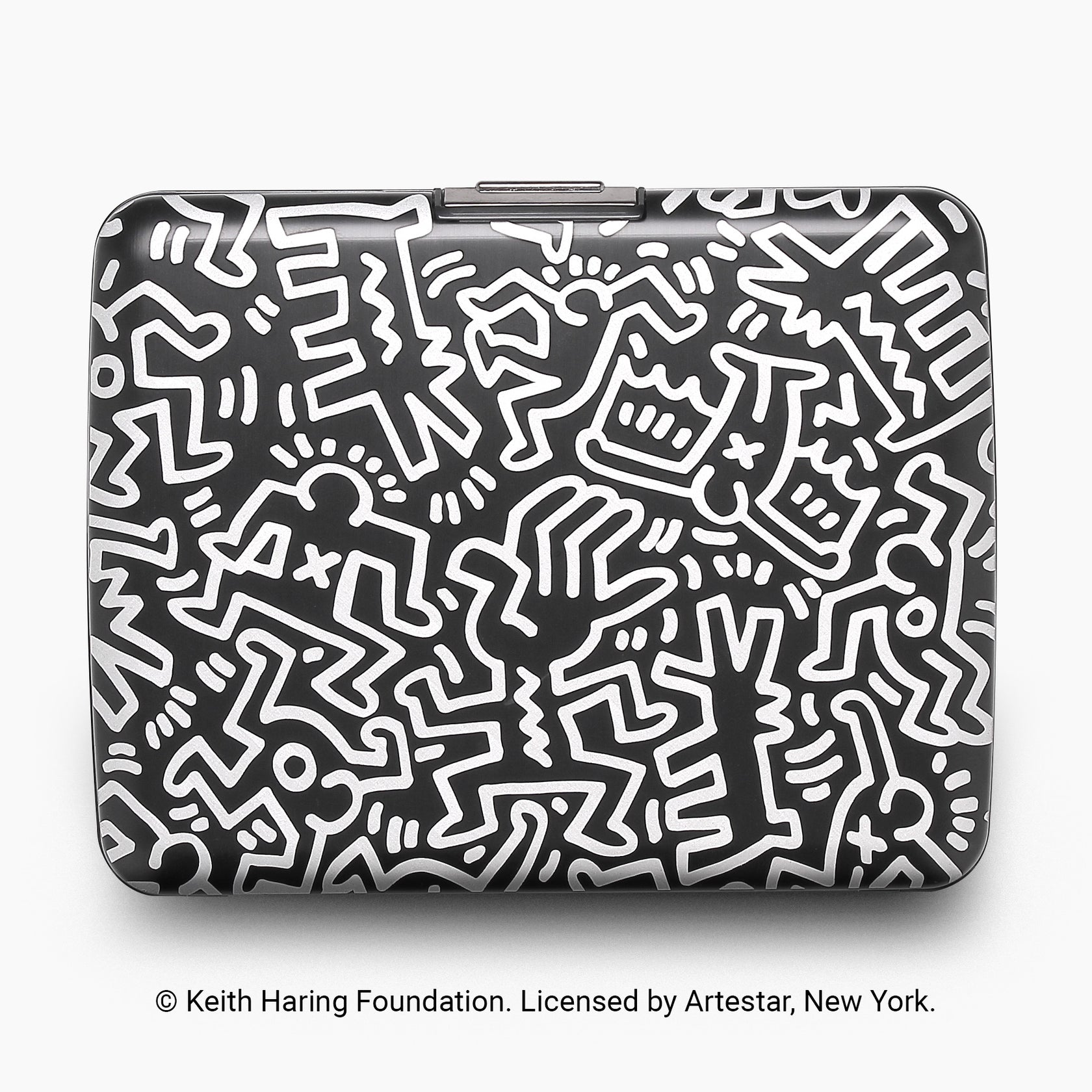 Portefeuille OSLO LARGE | Collab Keith Haring White – ÖGON Design